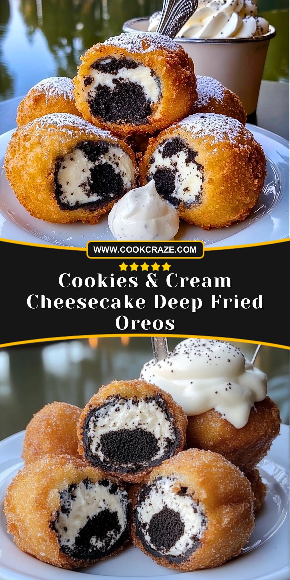 Cookies & Cream Cheesecake Deep Fried Oreos: A Sweet Treat That Will ...