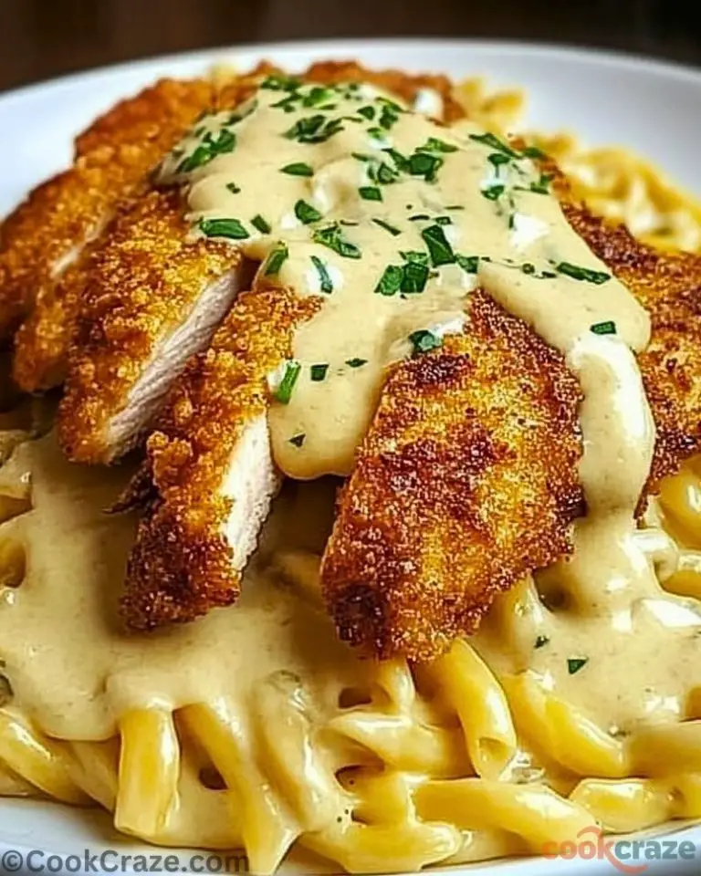 Crispy Chicken with Creamy Pasta - Cook Craze
