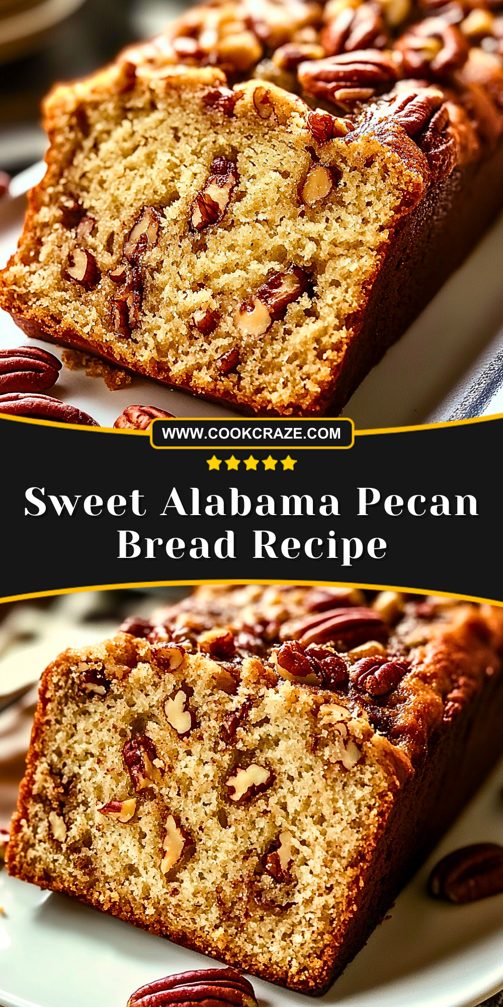 Sweet Alabama Pecan Bread Recipe - Cook Craze
