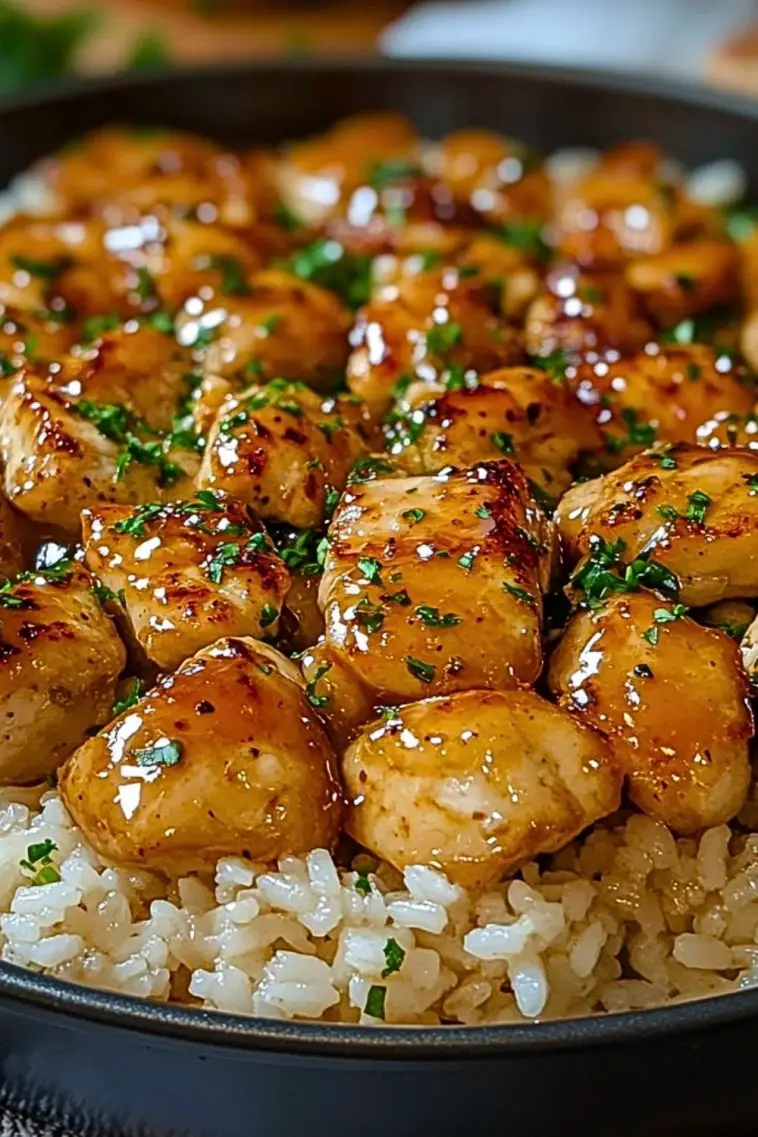 One-Pan Honey Butter Garlic Chicken & Rice - Cook Craze