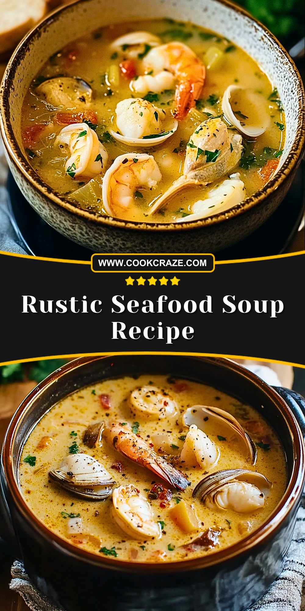 Rustic Seafood Soup Recipe - Cook Craze