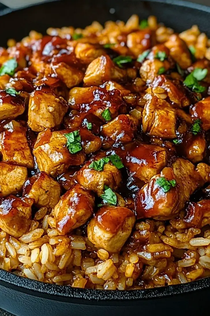 Smoky Chipotle BBQ Chicken and Rice Skillet - Cook Craze