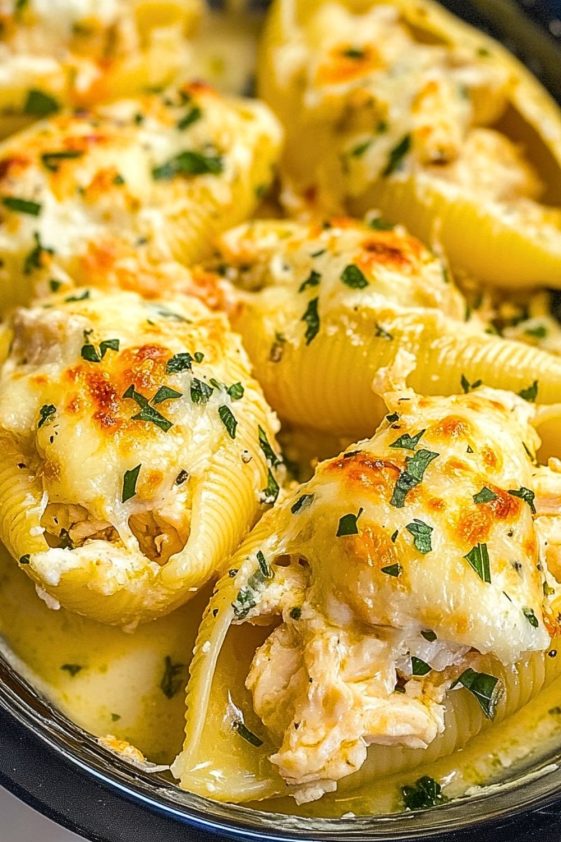 Chicken Scampi Stuffed Shells Recipe - Cook Craze