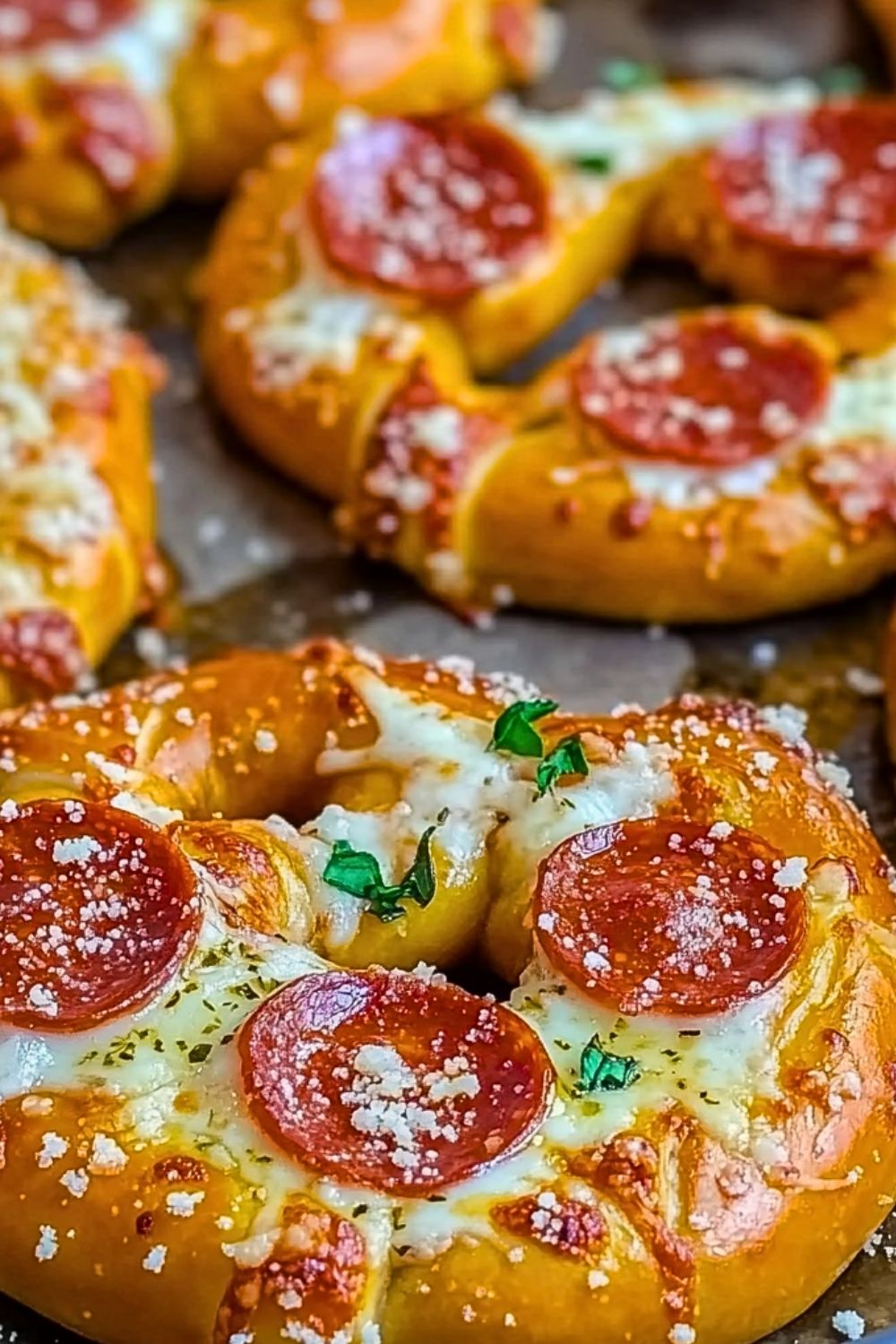 Garlic Butter Pepperoni Pizza Pretzels - Cook Craze