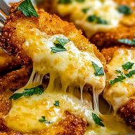 Golden & Crispy Chicken Cutlets with Gooey Cheese - Cook Craze