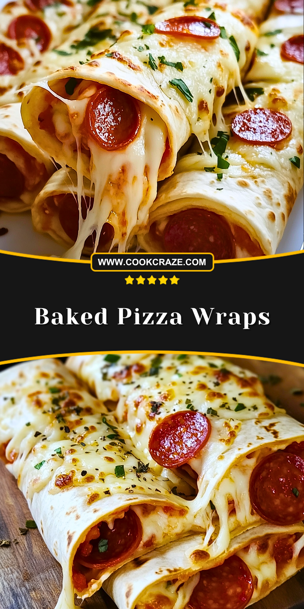 Baked Pizza Wraps - Cook Craze