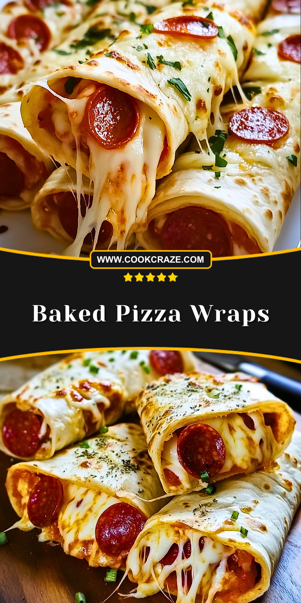 Baked Pizza Wraps - Cook Craze