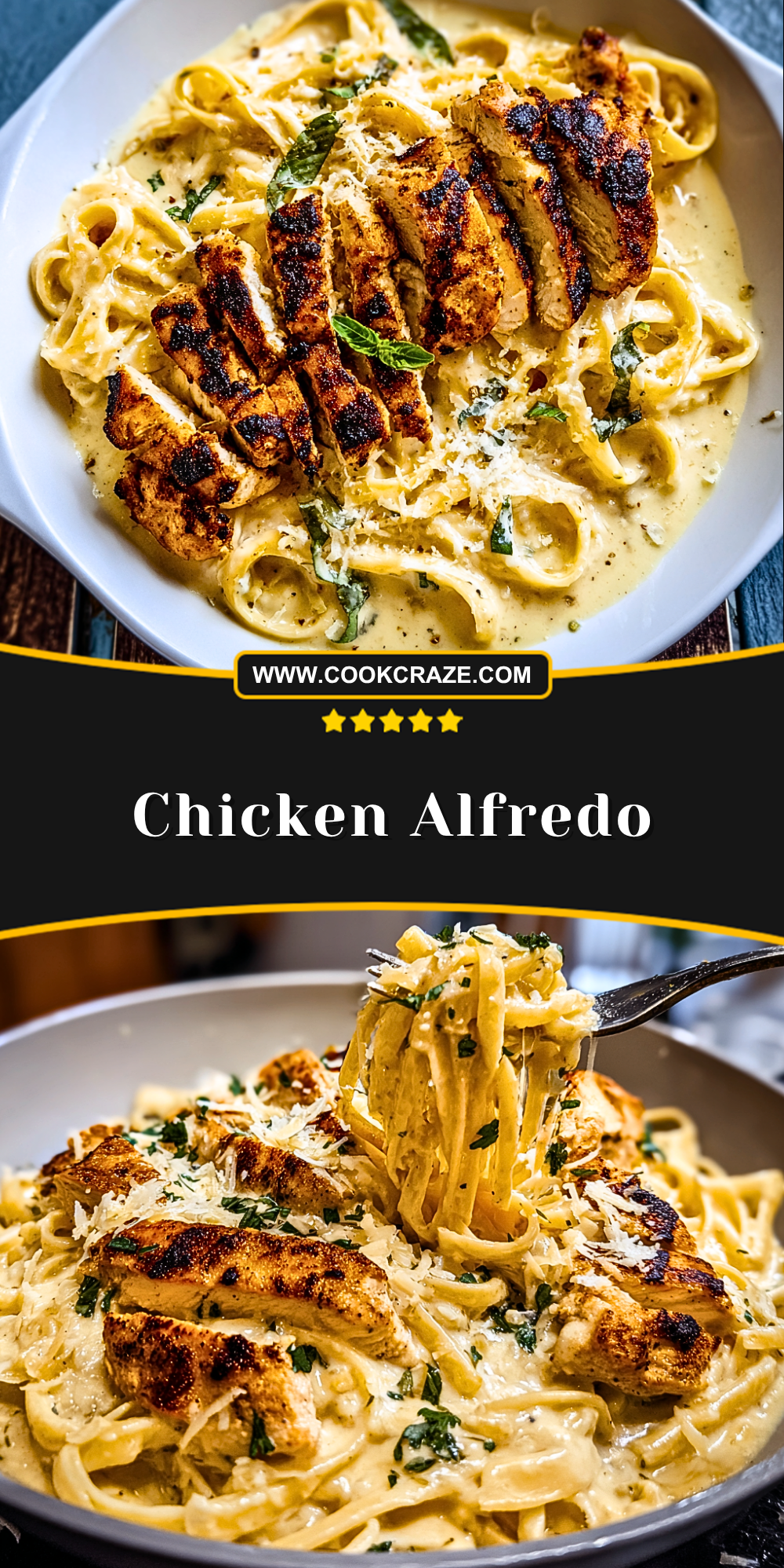 Chicken Alfredo - Cook Craze
