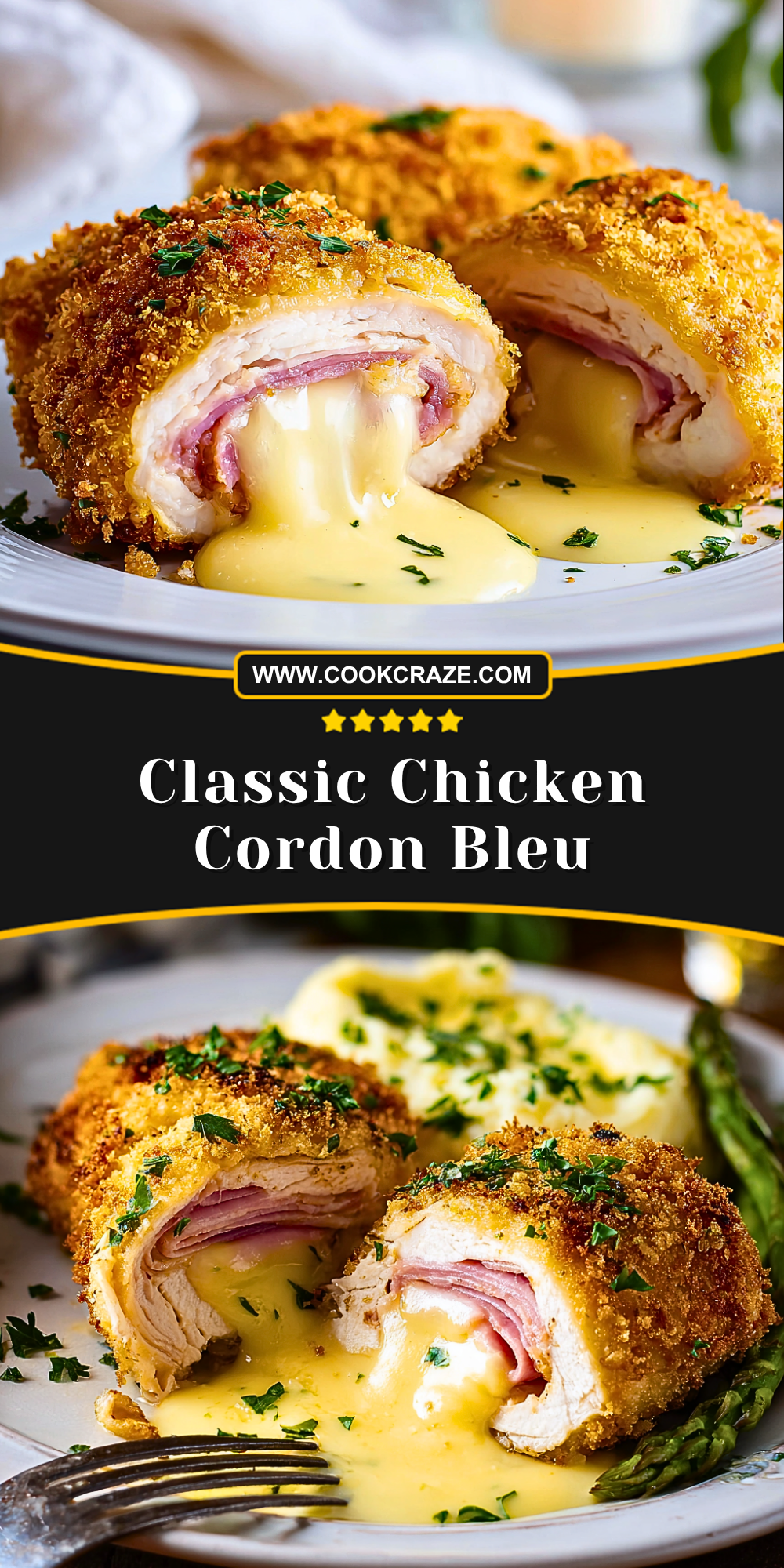 Classic Chicken Cordon Bleu - Cook Craze