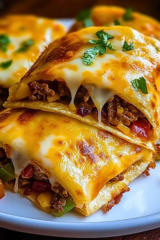 Loaded Cheesy Pocket Tacos - Cook Craze