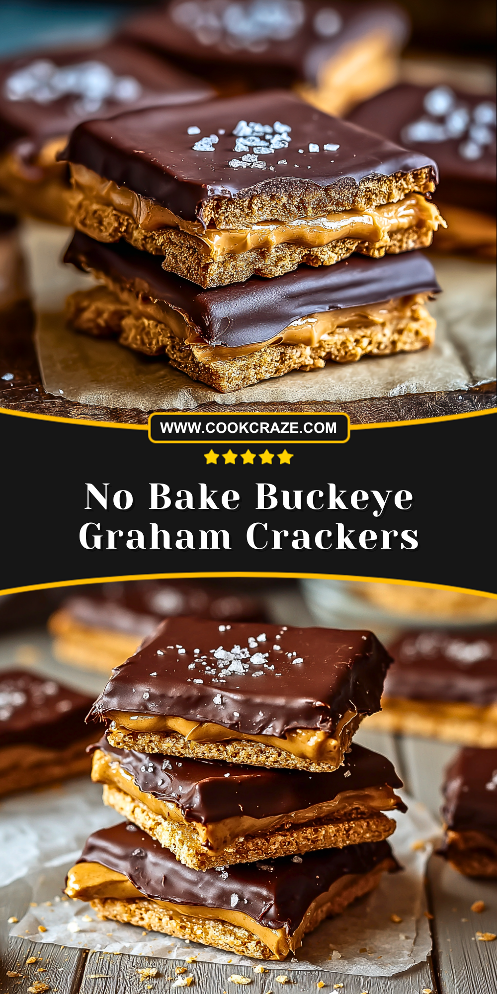 No Bake Buckeye Graham Crackers - Cook Craze