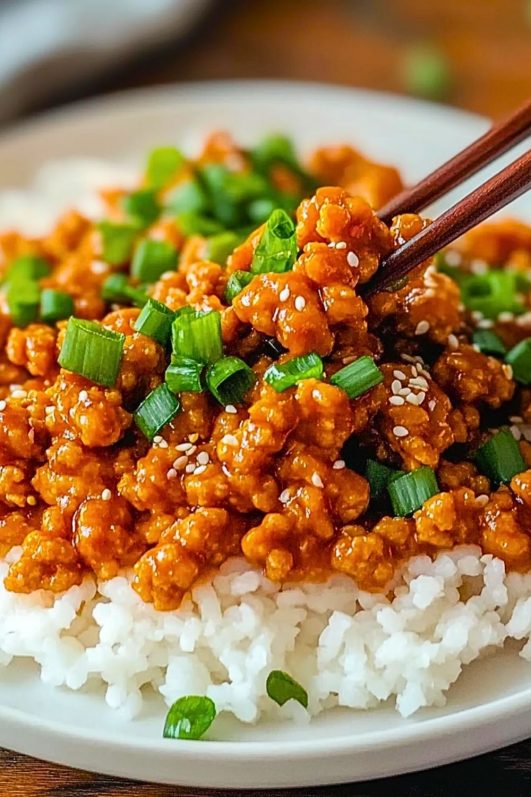 Orange Ground Chicken - Cook Craze
