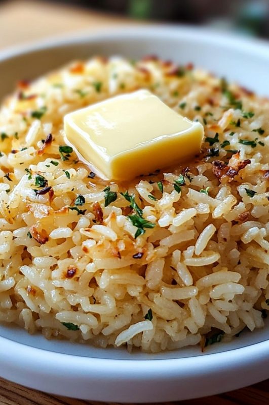 Stick of Butter Baked Rice - Cook Craze