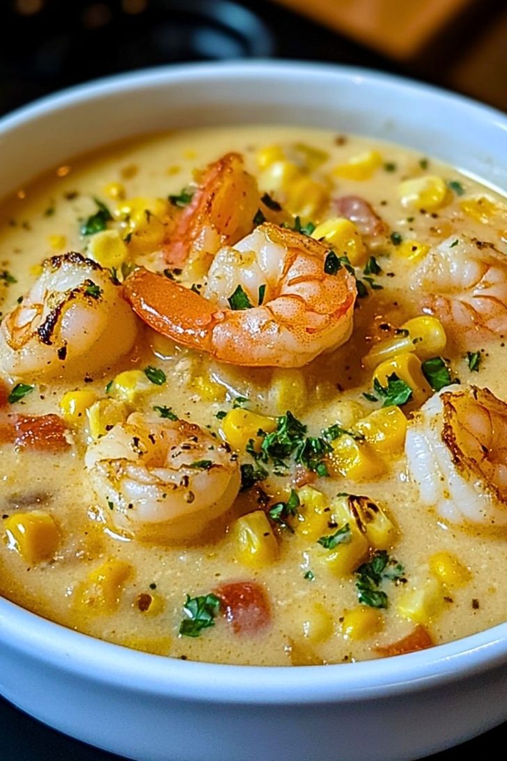 Sweet Corn and Shrimp Chowder - Cook Craze