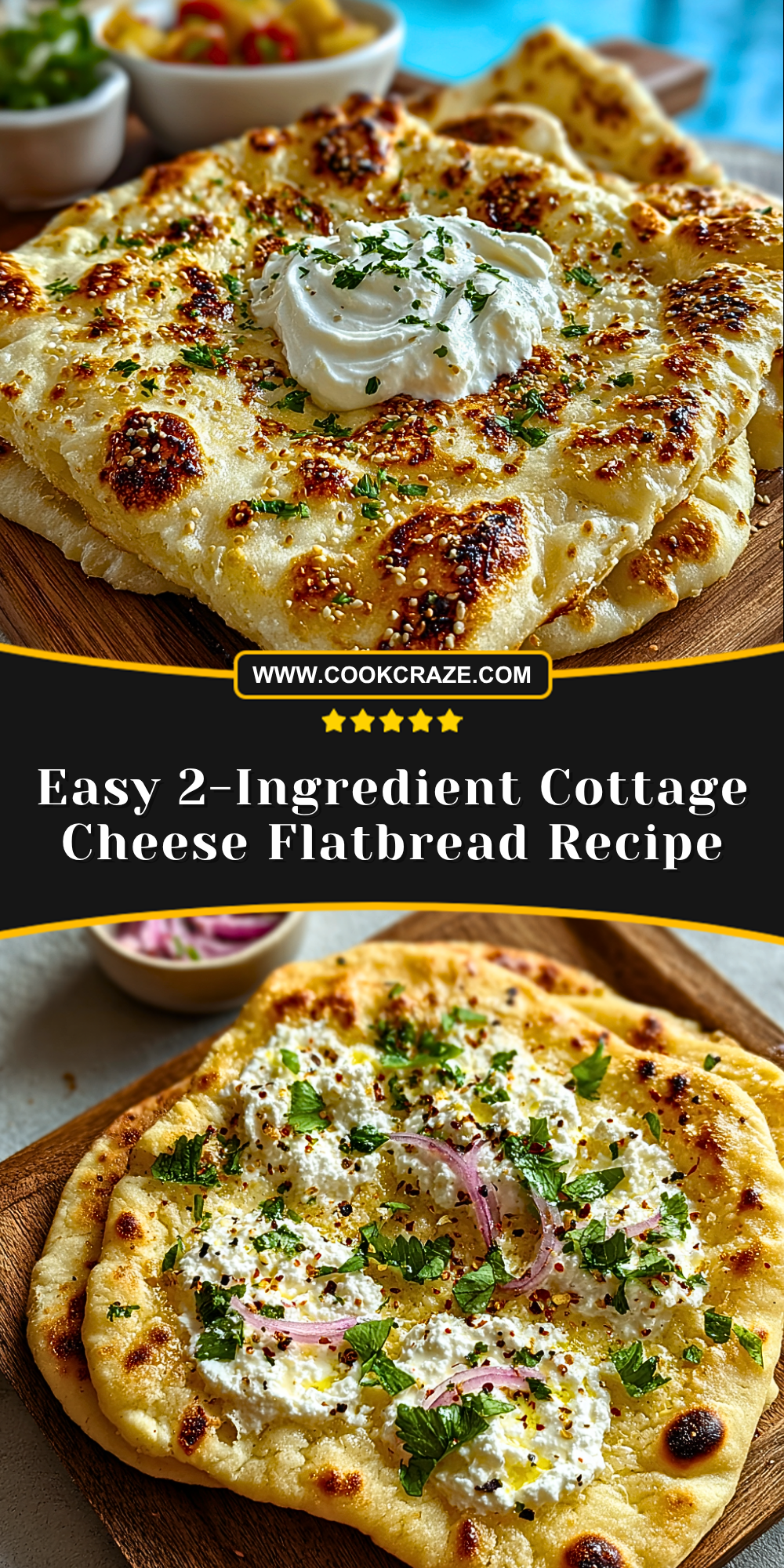 Easy 2-Ingredient Cottage Cheese Flatbread Recipe - Cook Craze