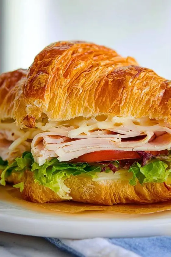 Turkey Croissant Sandwich - Cook Craze