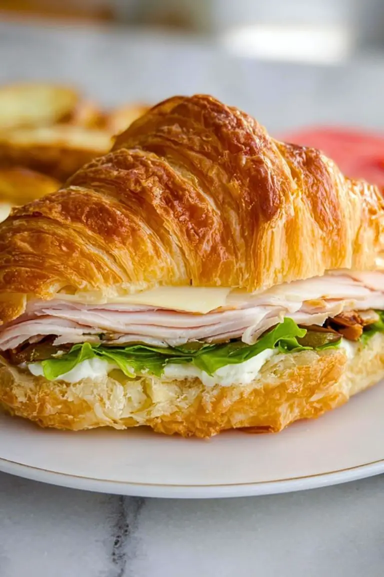 Turkey Croissant Sandwich - Cook Craze