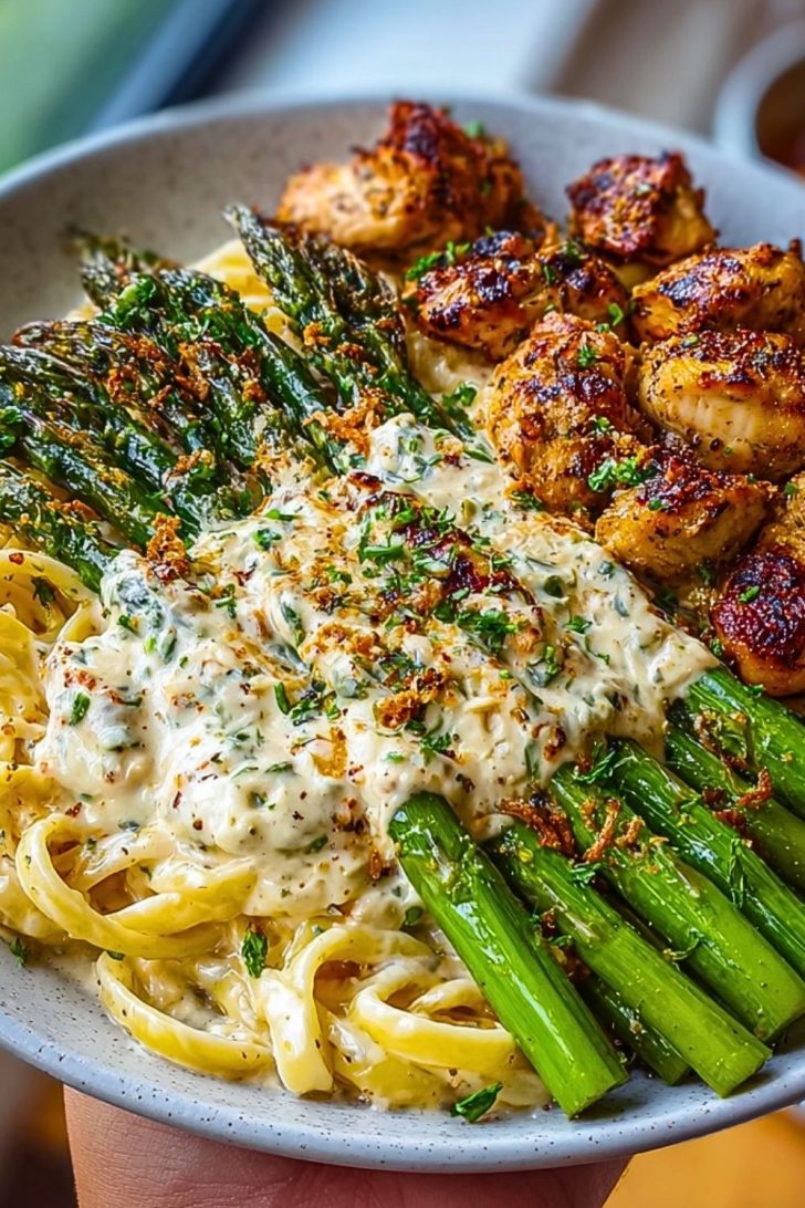 Delicious Greek Chili Chicken Alfredo with Smoked Feta Cream & Crispy ...