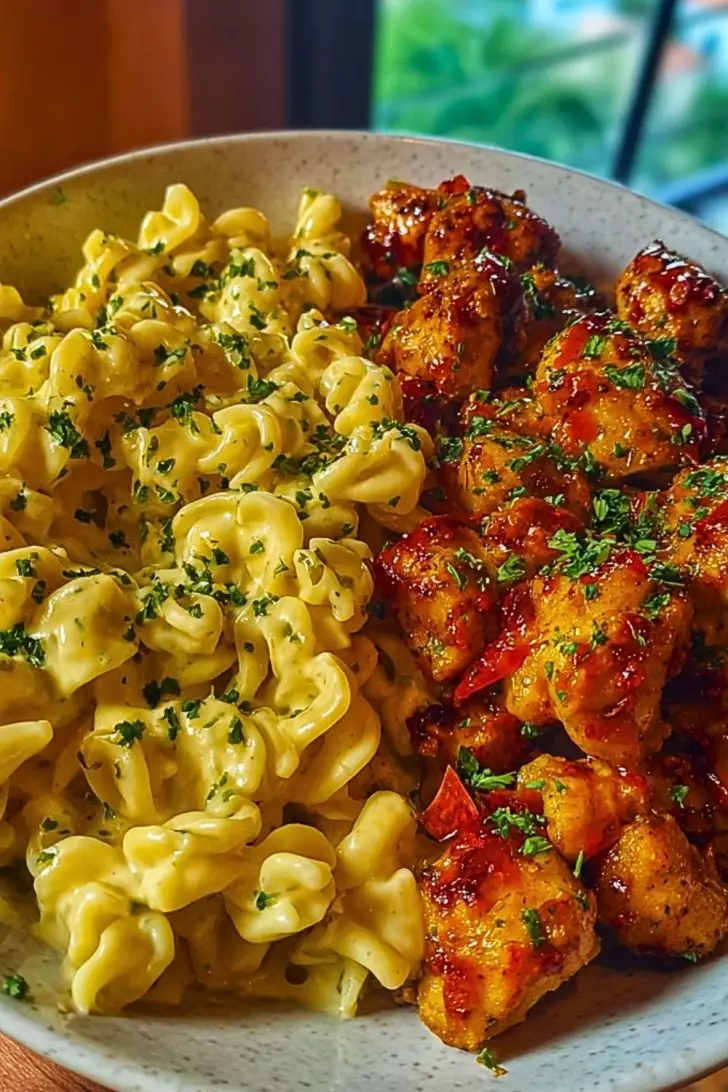 Garlic Butter Chicken Bites & Spicy Cajun Alfredo Twisted Pasta - Cook ...