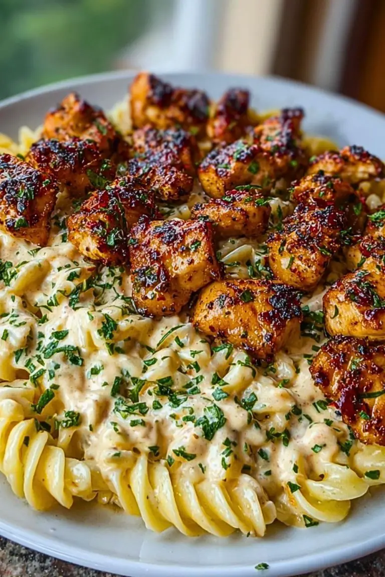 Tuscan Garlic Chicken Bites & Sun-Dried Tomato Cajun Alfredo Pasta ...