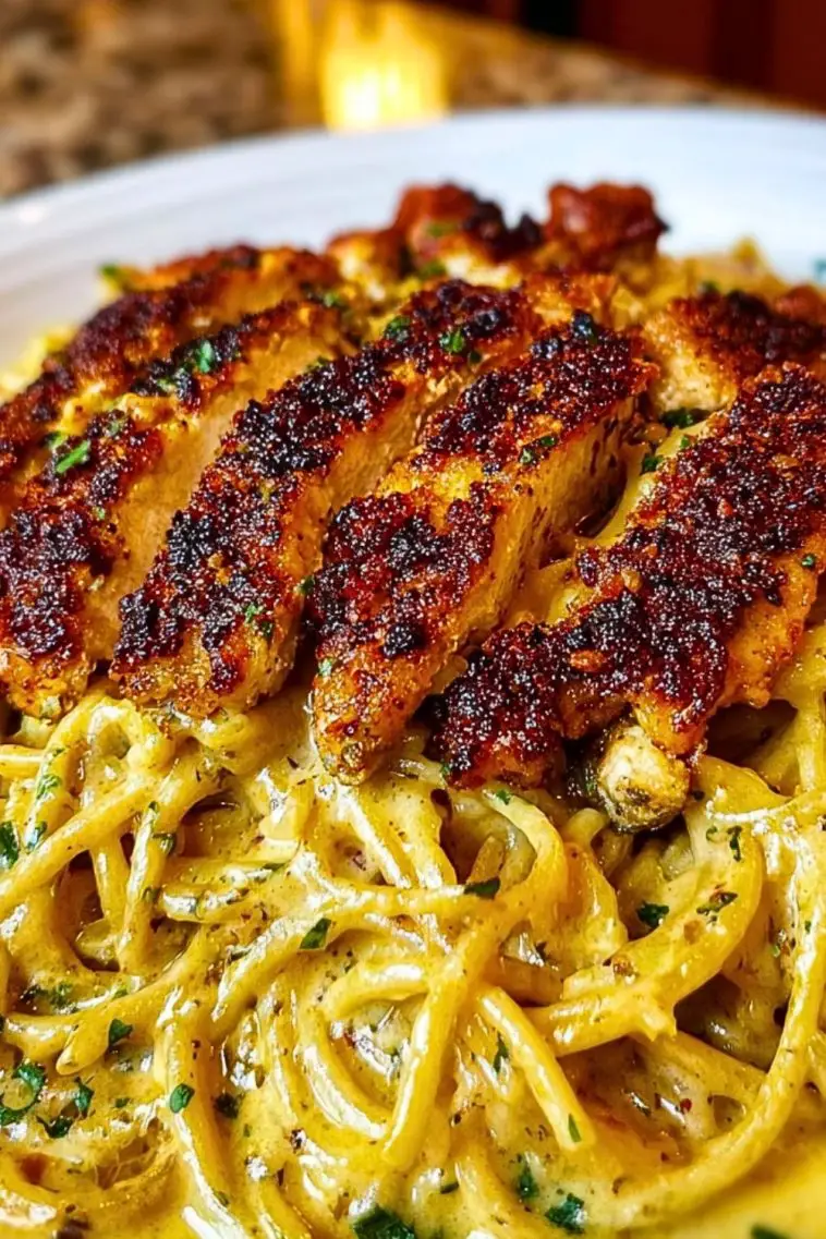 Cajun Chicken Spaghetti in Creamy Garlic Mozzarella Sauce - Cook Craze