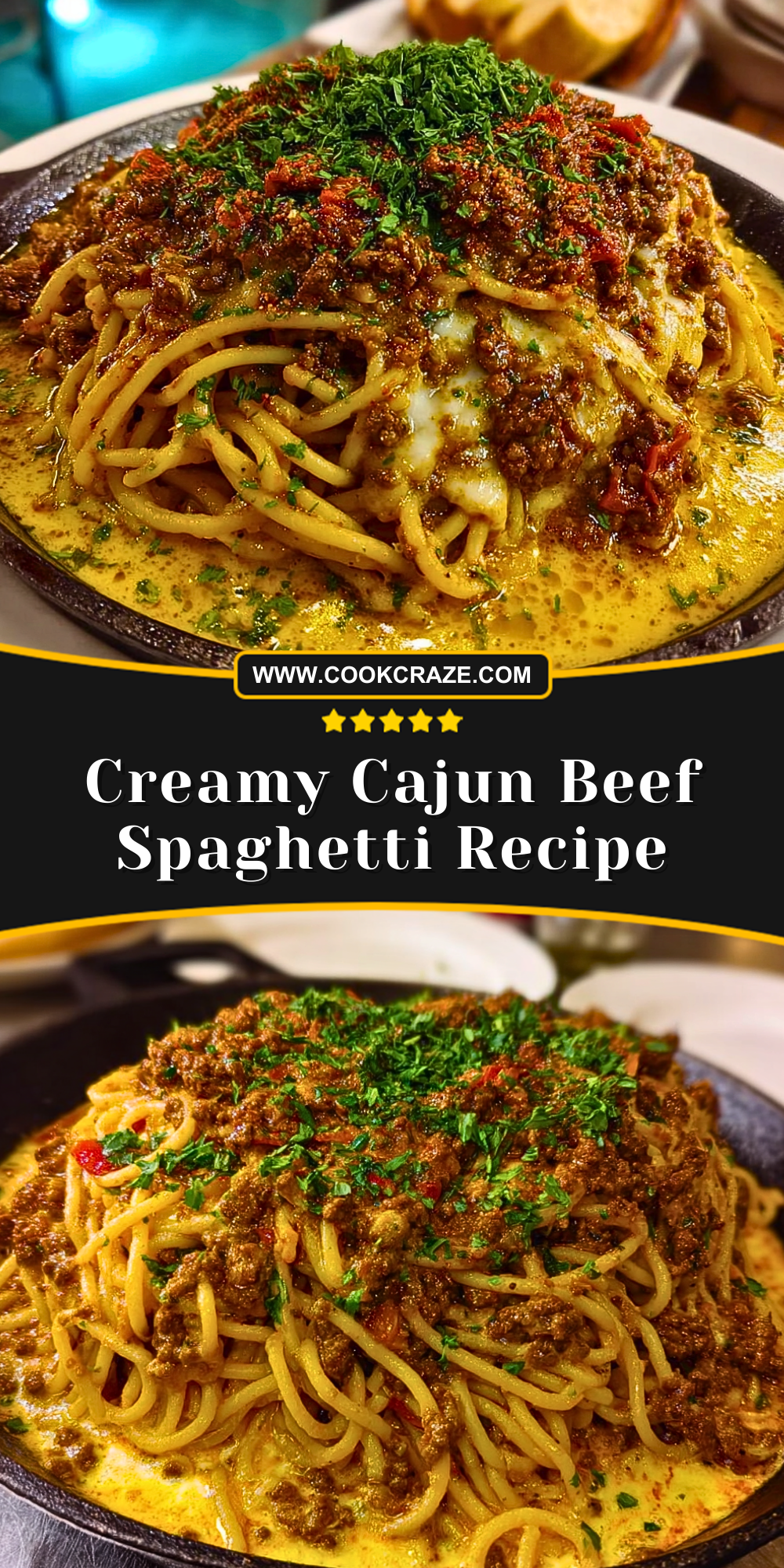 Creamy Cajun Beef Spaghetti Recipe - Cook Craze