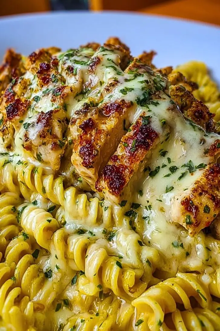 Creamy Cajun Chicken Rotini with Garlic Mozzarella Sauce - Cook Craze
