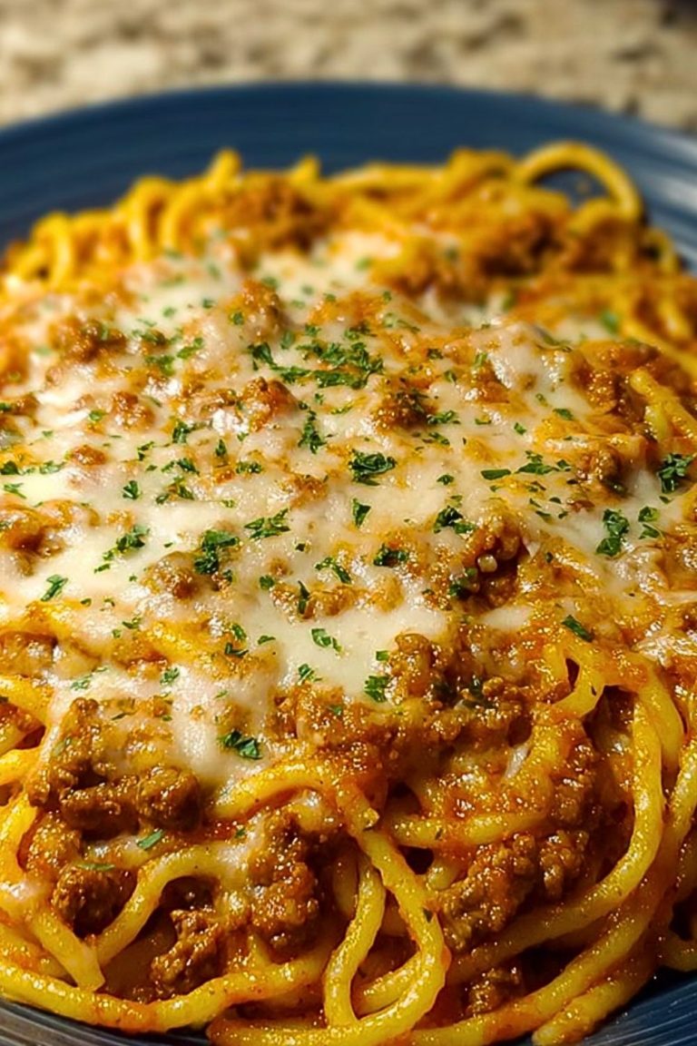 Creamy Velveeta Spaghetti with Italian Beef Marinara - Cook Craze