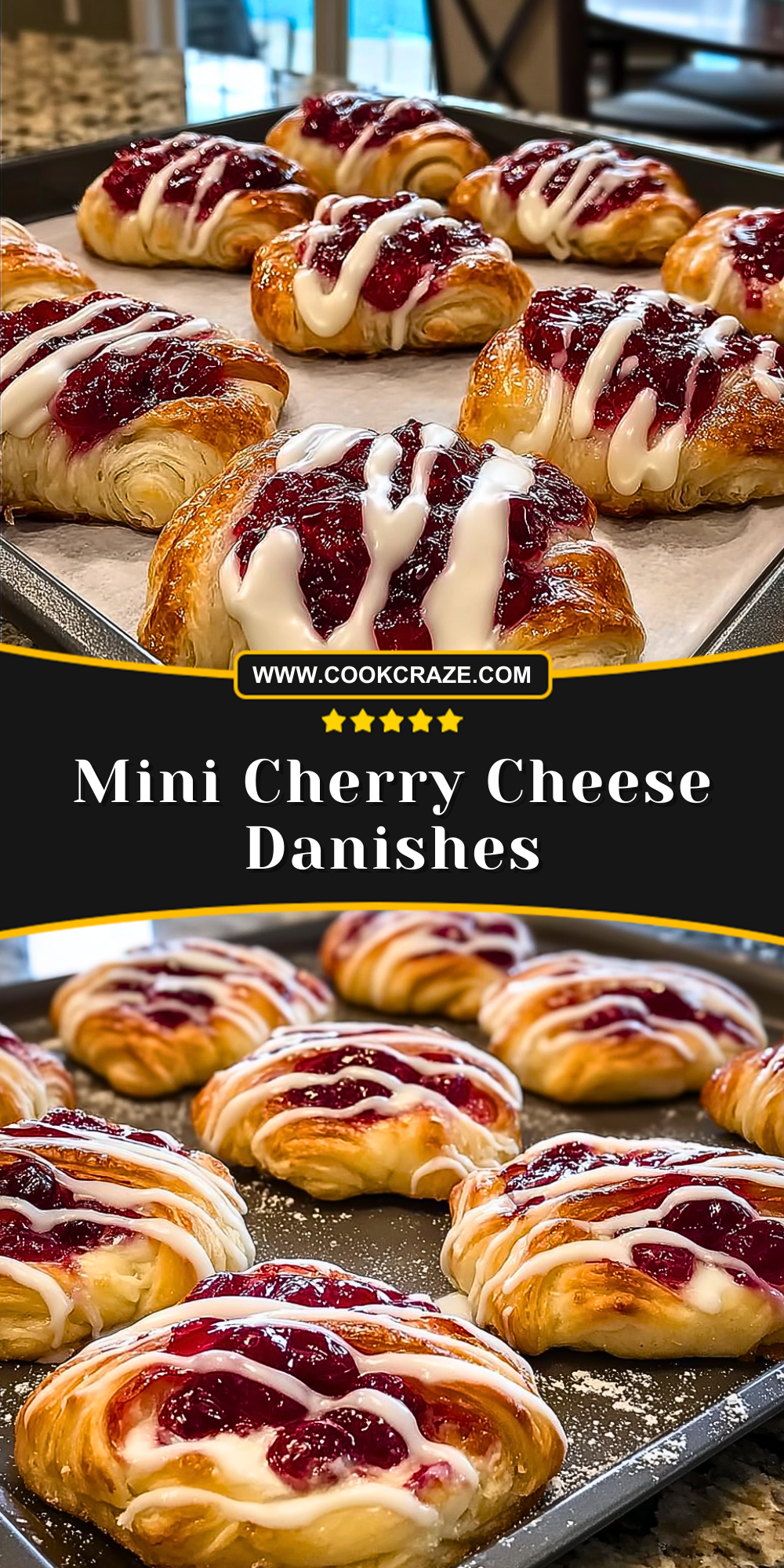 Mini Cherry Cheese Danishes - Cook Craze