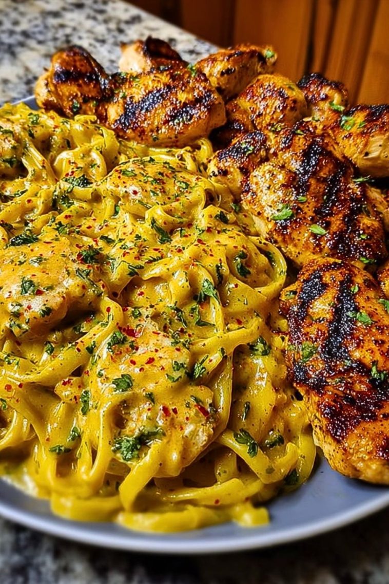 Velveeta Chicken Linguine with Spicy Cajun Alfredo - Cook Craze