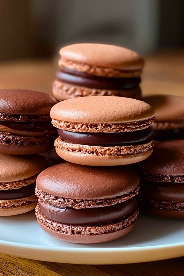 Divine Chocolate Macarons with Ganache Filling - Cook Craze
