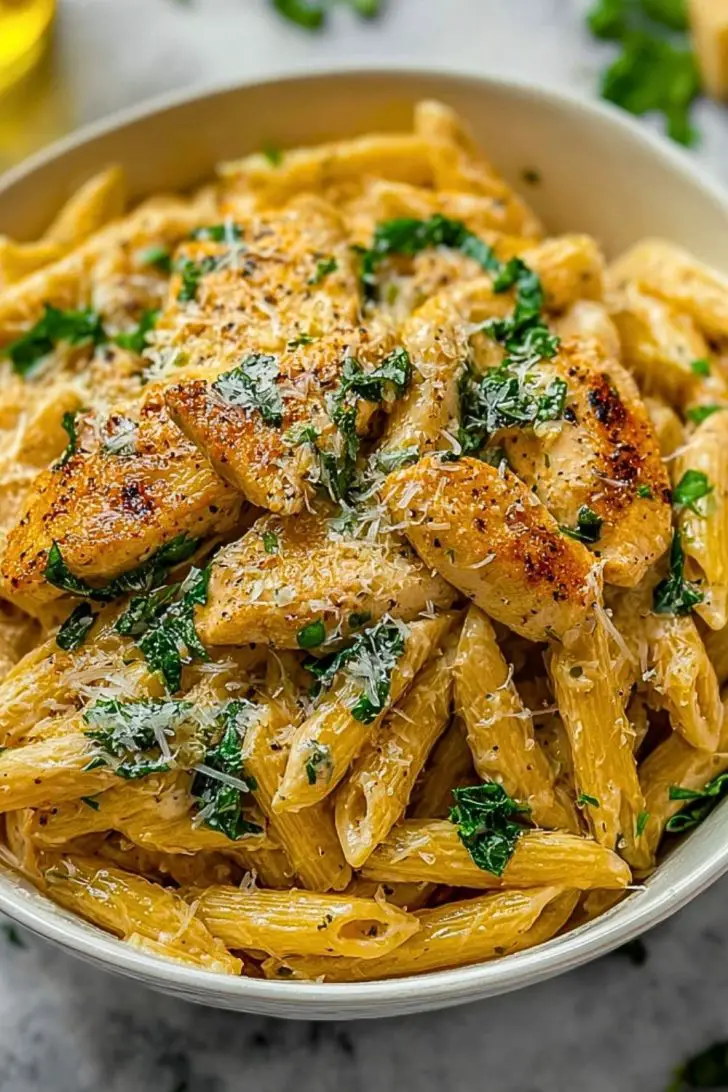 Easy Garlic Parmesan Chicken Pasta - Cook Craze