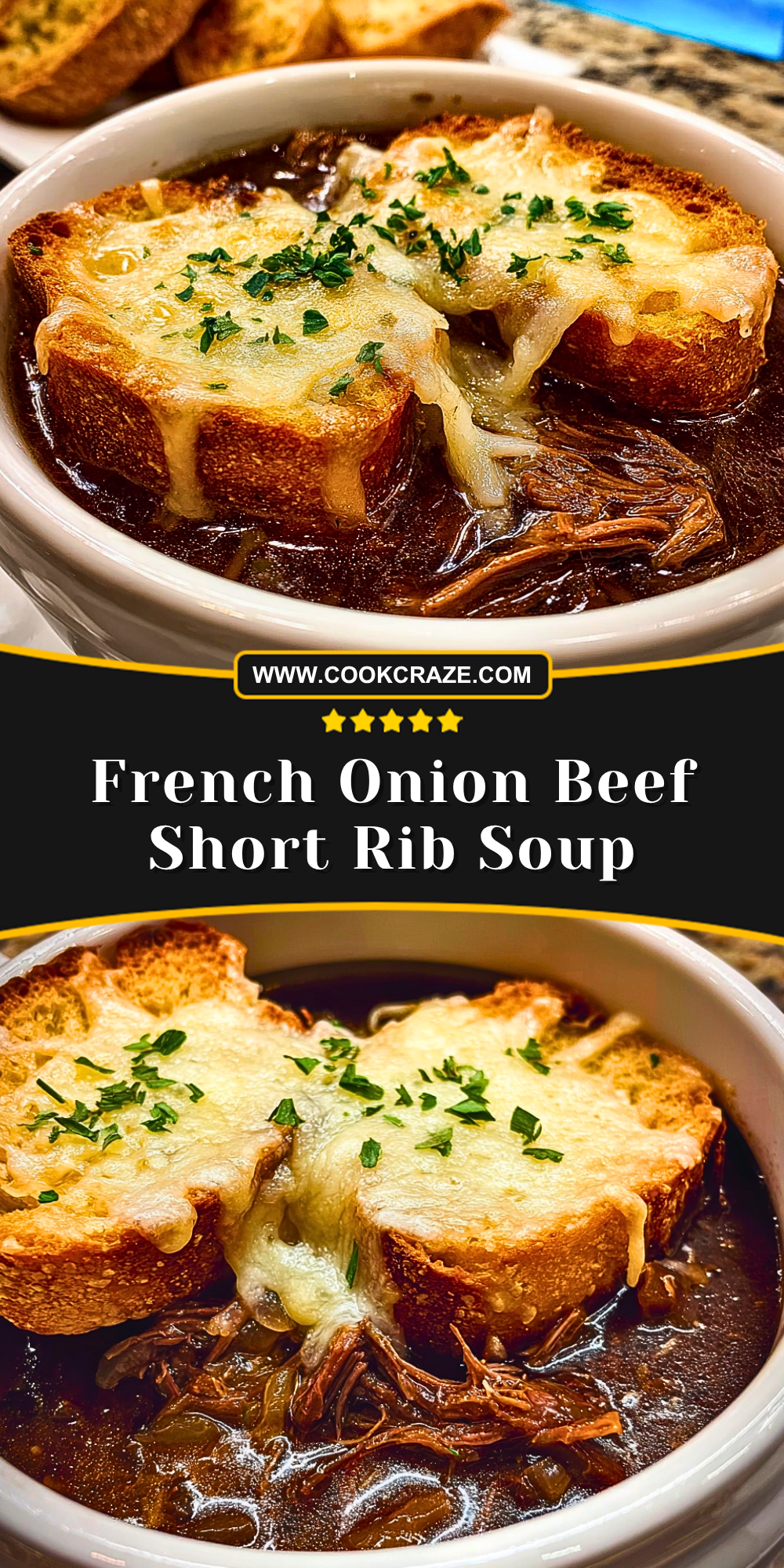 French Onion Beef Short Rib Soup - Cook Craze