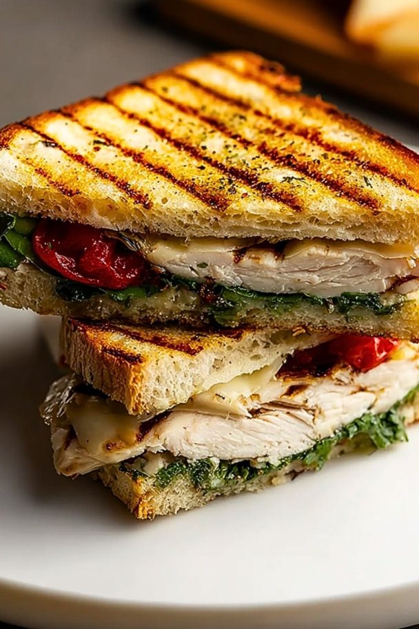 Grilled Chicken Panini Sandwich - Cook Craze