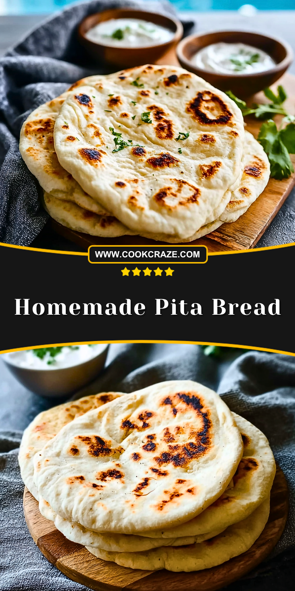 Homemade Pita Bread - Cook Craze