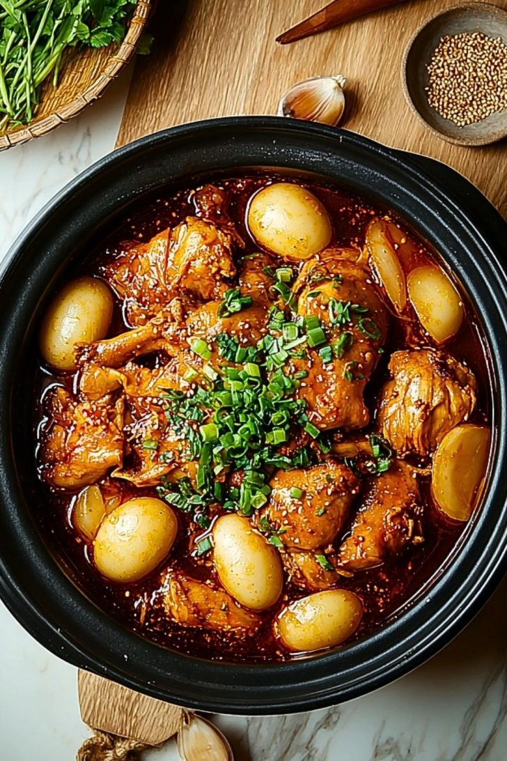 Jjimdak Korean Braised Chicken - Cook Craze