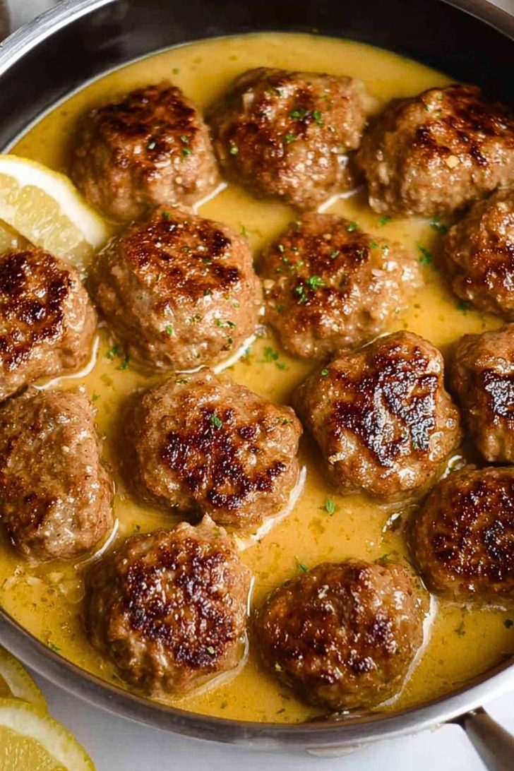 The Softest and Juiciest Greek Meatballs in Lemon Sauce - Cook Craze