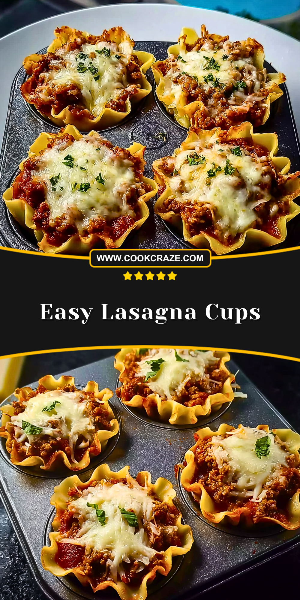 Easy Lasagna Cups - Cook Craze