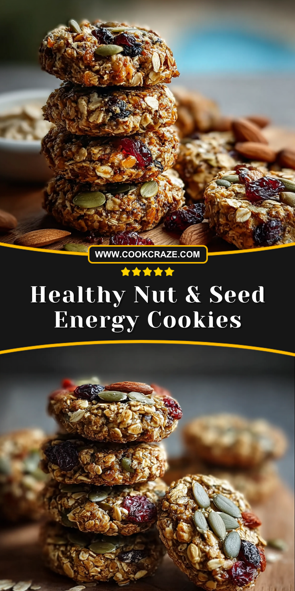 Healthy Nut & Seed Energy Cookies - Cook Craze