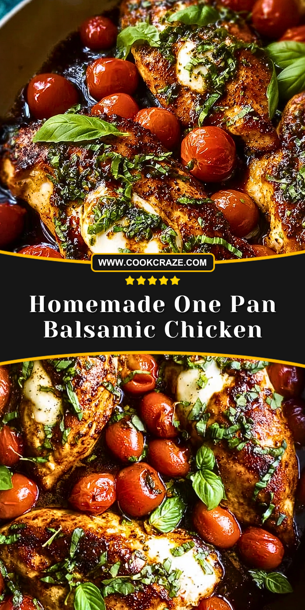 Homemade One Pan Balsamic Chicken - Cook Craze