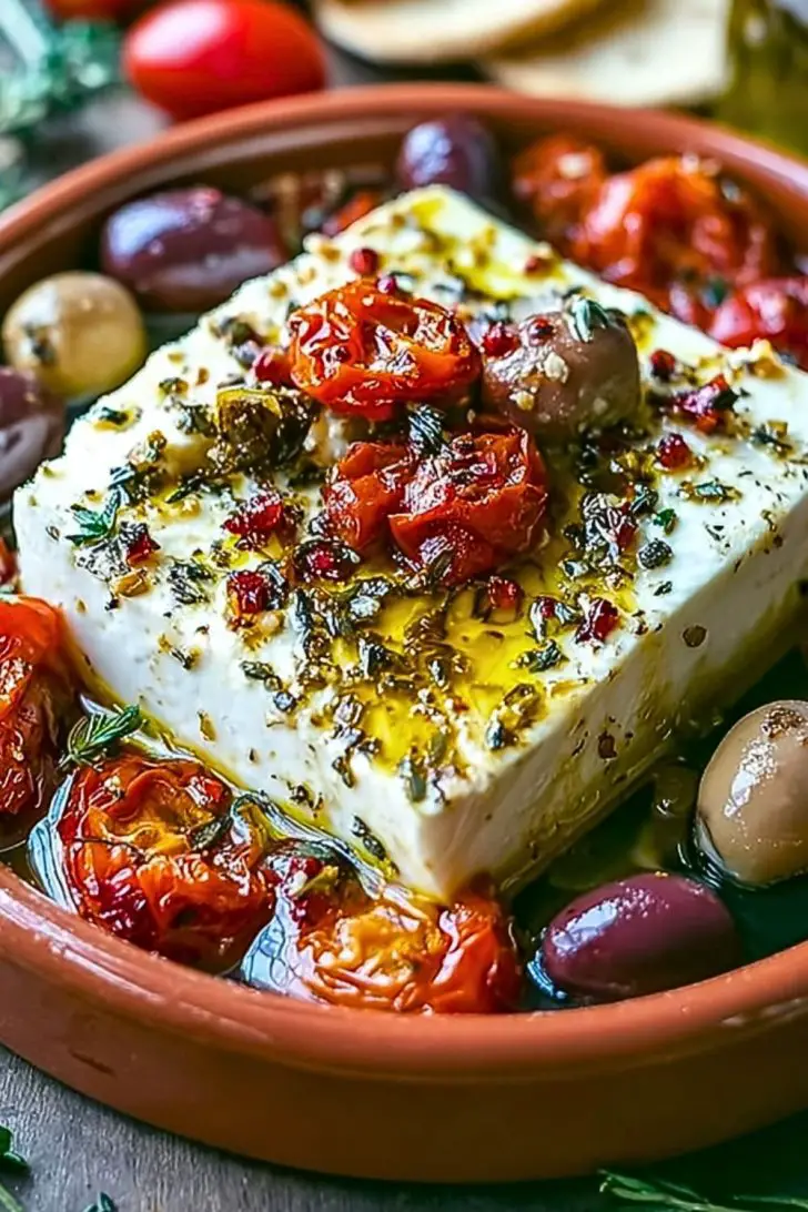 Mediterranean Baked Feta Appetizer - Cook Craze