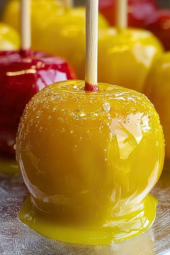 Pineapple Lemonade Candy Apples - Cook Craze