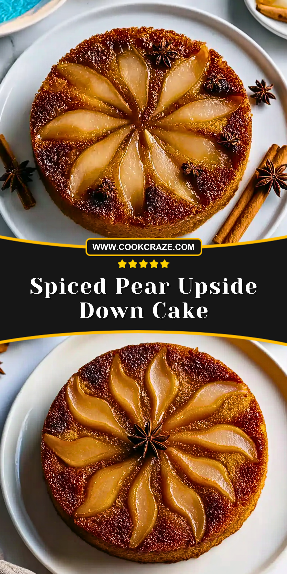 Spiced Pear Upside Down Cake - Cook Craze