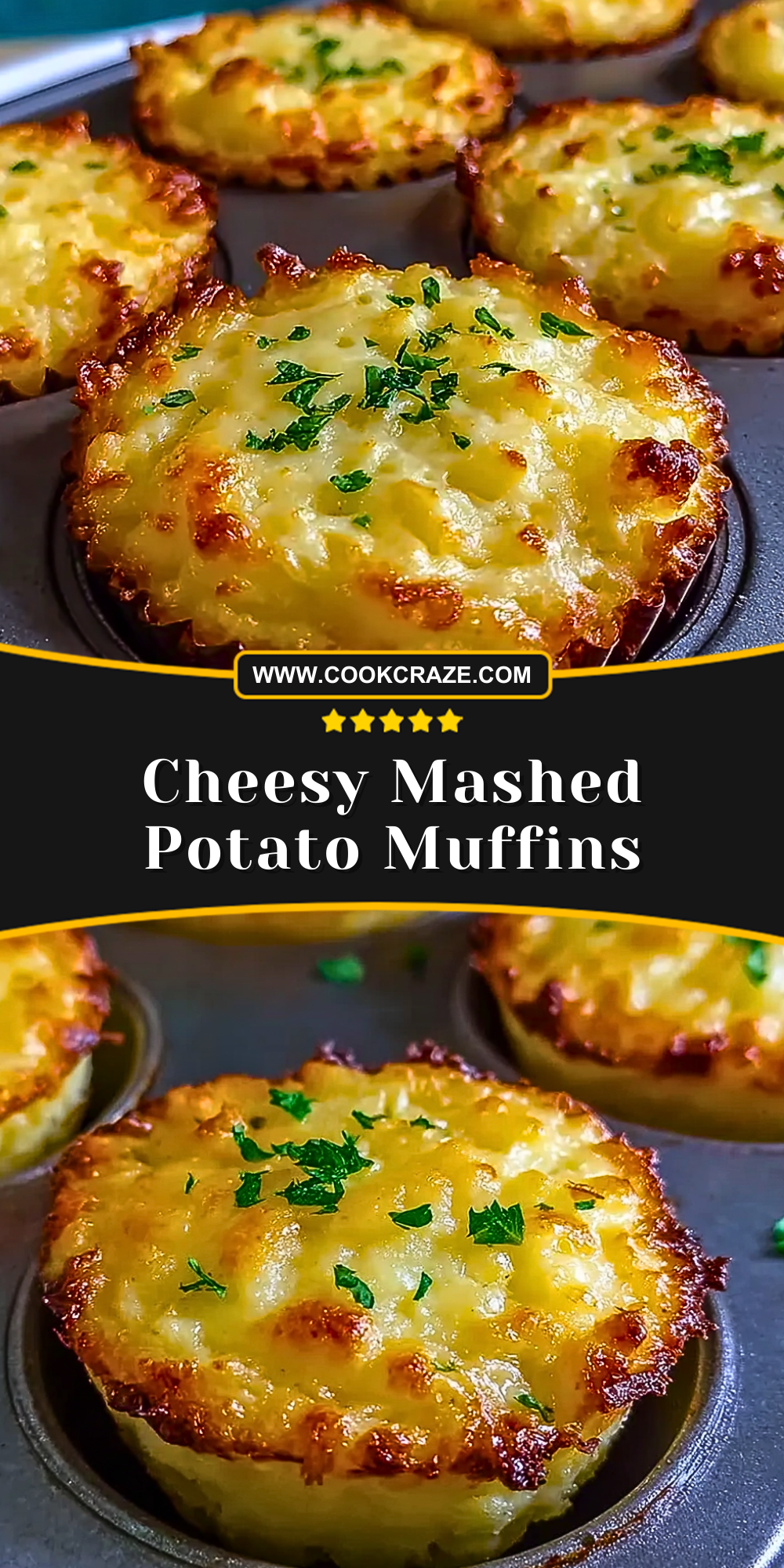 Cheesy Mashed Potato Muffins - Cook Craze