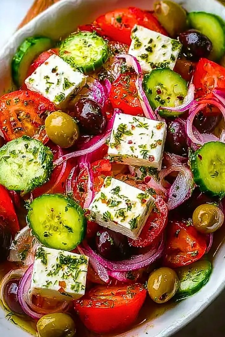 Traditional Greek Horiatiki Salad - Cook Craze