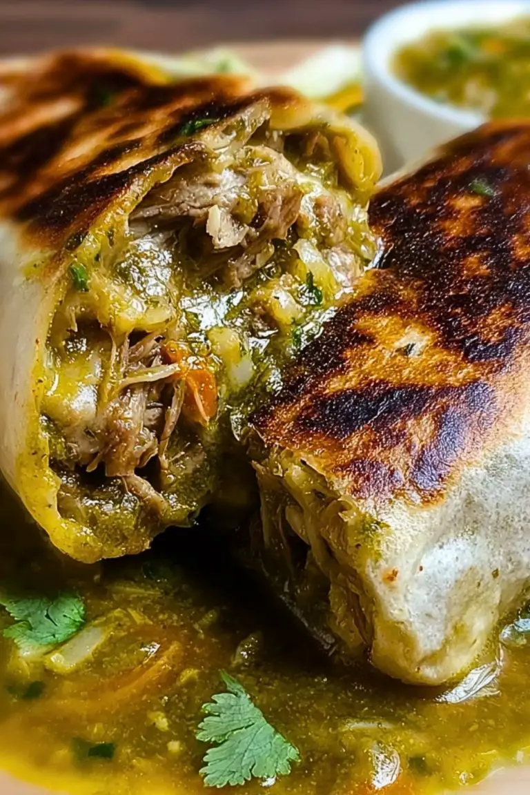 Chili Verde Hatch Burritos - Cook Craze