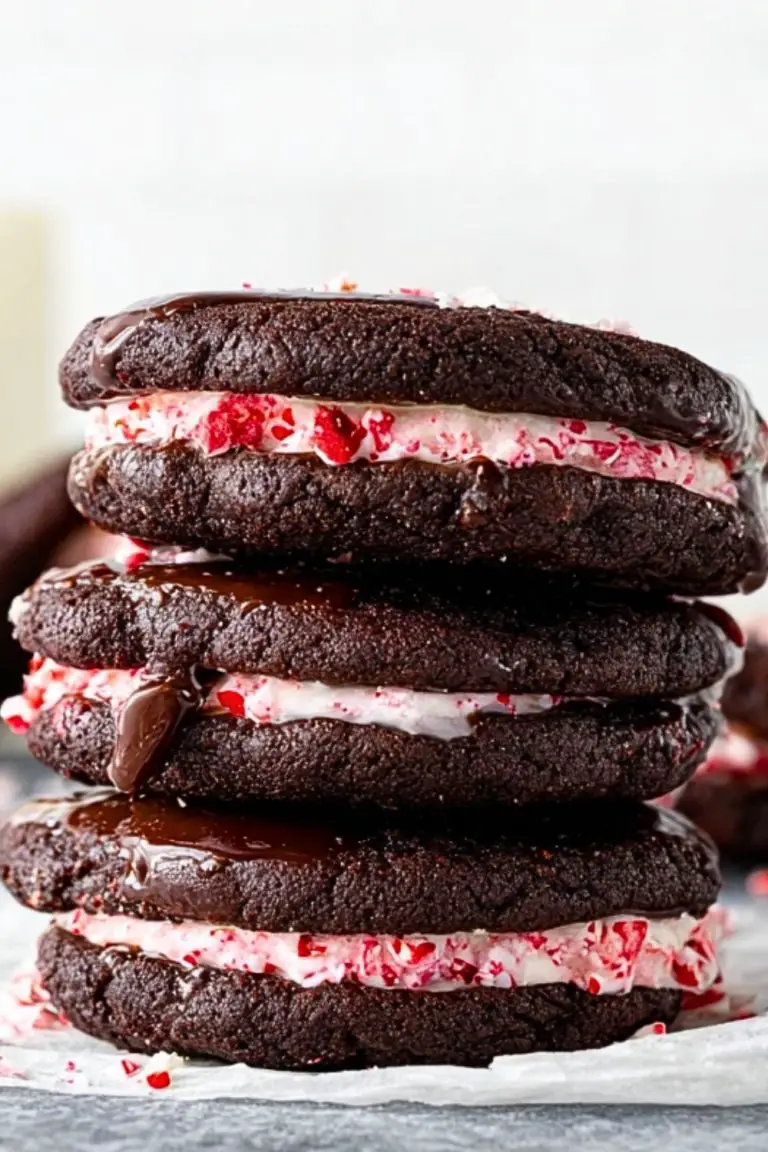 Chocolate Peppermint Sandwich Cookies - Cook Craze