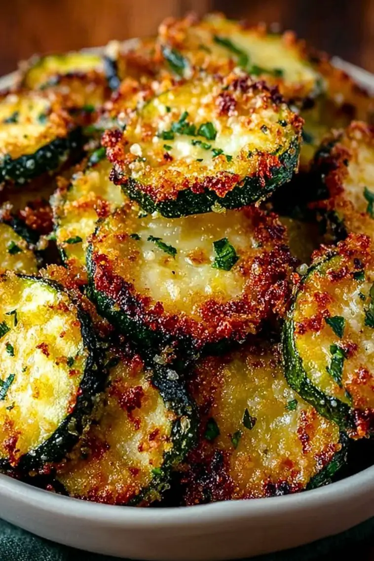 Crispy Garlic Parmesan Zucchini Chips - Cook Craze