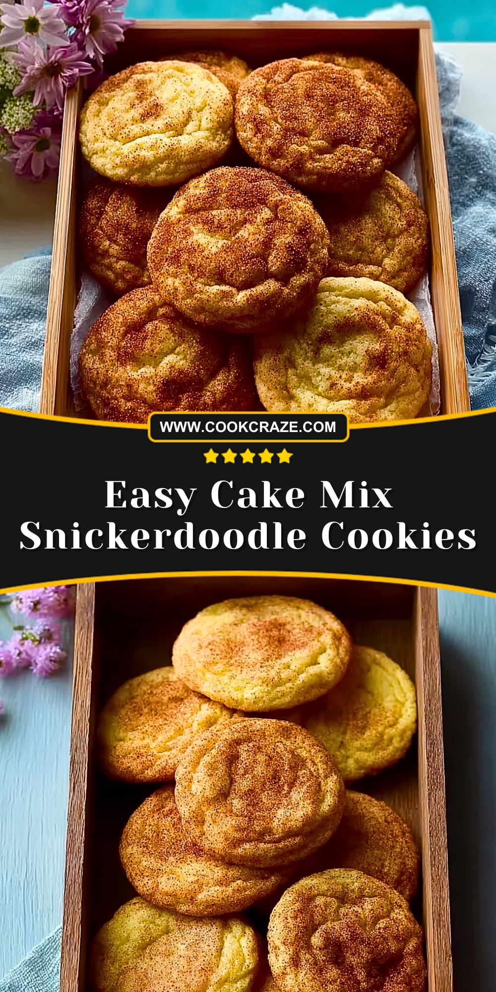 Easy Cake Mix Snickerdoodle Cookies - Cook Craze