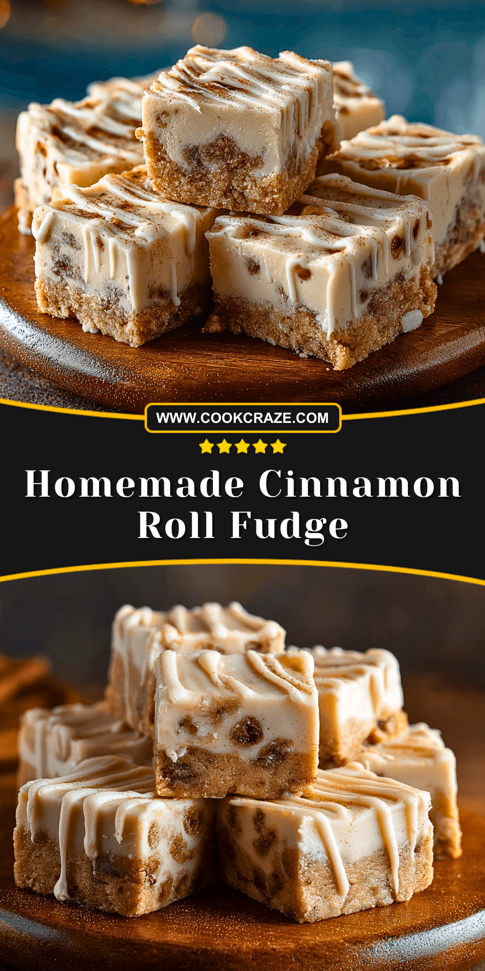 Homemade Cinnamon Roll Fudge - Cook Craze